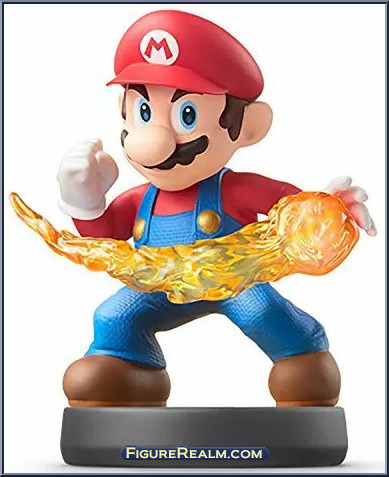 Mario (Fireball) - Amiibo - Super Smash Bros. - Nintendo Action Figure