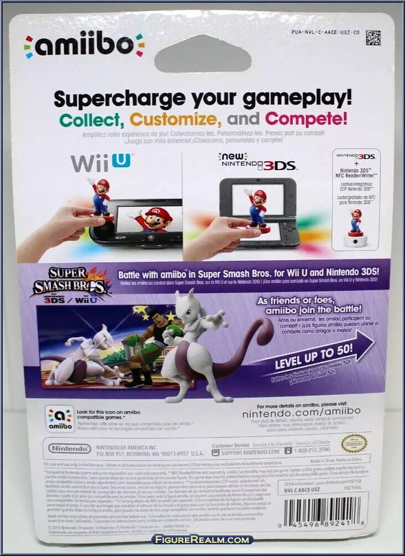 Mewtwo - Amiibo - Super Smash Bros. - Nintendo Action Figure