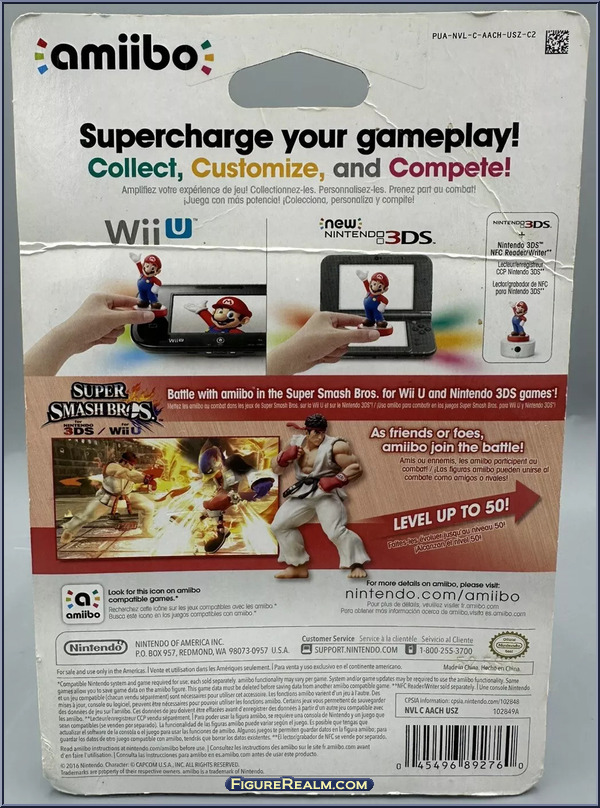 Ryu - Amiibo - Super Smash Bros. - Nintendo Action Figure