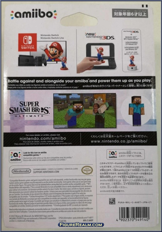 Steve - Amiibo - Super Smash Bros. - Nintendo Action Figure