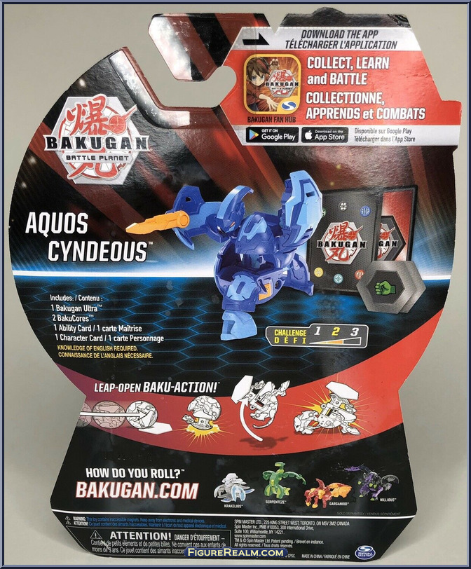 Aquos Cyndeous - Bakugan - Battle Planet - Ultra - Spinmaster Action Figure