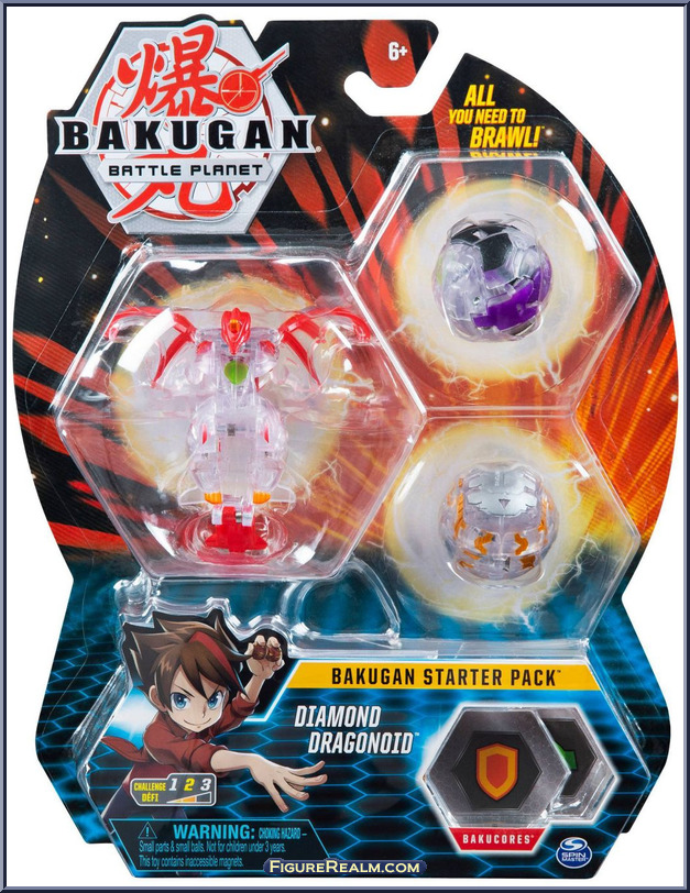 Diamond Dragonoid - Bakugan - Battle Planet - Starter Pack - Spinmaster Action Figure
