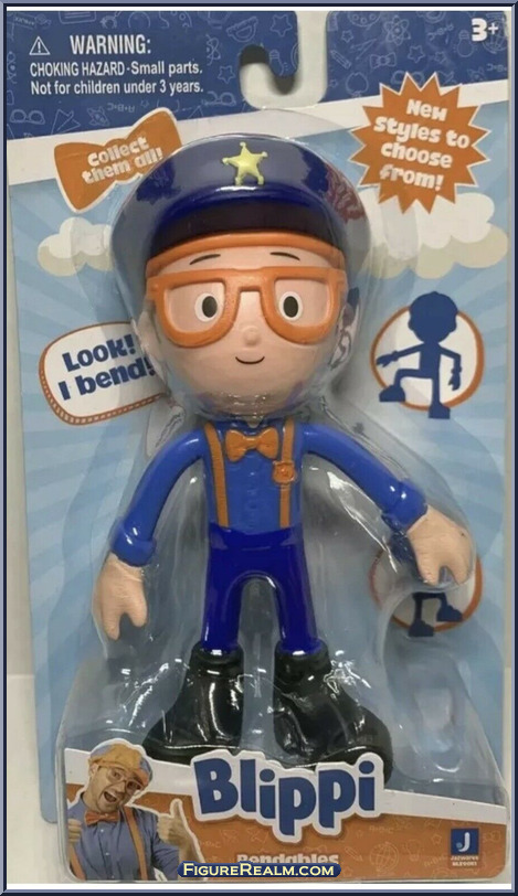 Blippi (Police Officer) - Blippi - Bendables - Zag Toys Action Figure