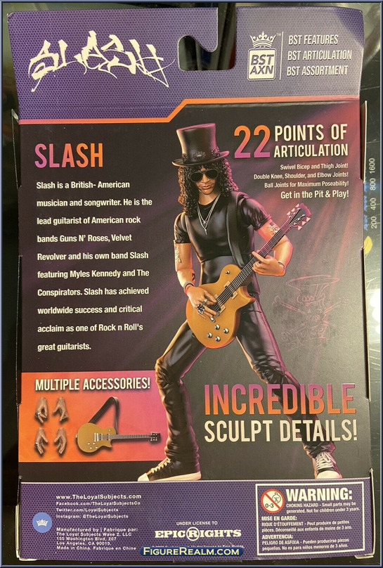 Slash - Bst Axn - Guns N Roses - Loyal Subjects Action Figure