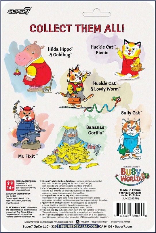 Huckle Cat (Picnic) - Busy World of Richard Scarry - ReAction Figures ...
