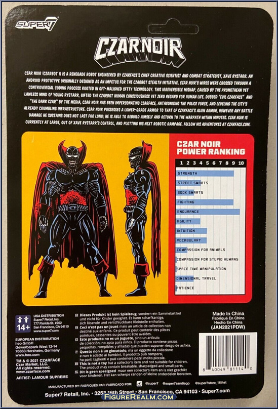 Czar Noir - Czarface - ReAction Figures - Super7 Action Figure