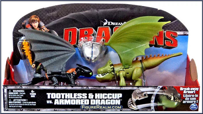 Toothless & Hiccup vs Armored Dragon (Green) - Dragons - Action Dragons ...