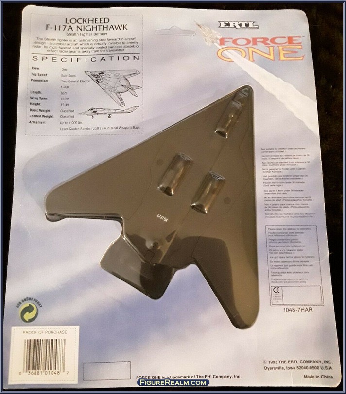 Lockheed F-117A Night Hawk - Force One - Basic Series - ERTL Action Figure