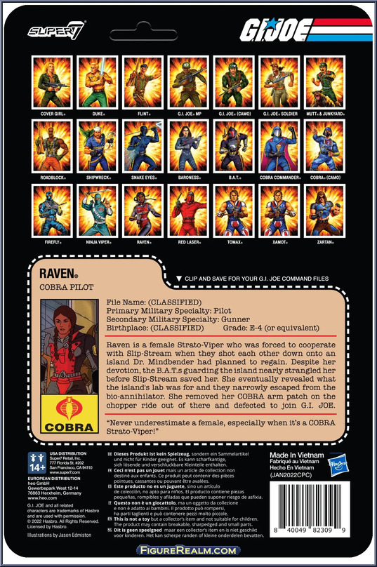 Raven - G.I. Joe - ReAction Figures - Super7 Action Figure