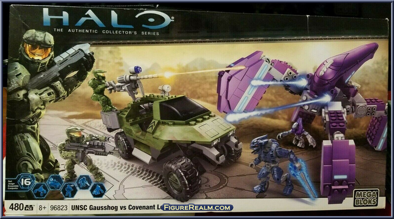 UNSC Gausshog vs Covenant Locust - Halo - Sets - Mega Bloks Action Figure