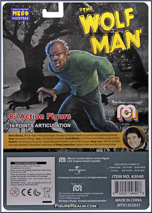 Wolfman - Horror - Universal Monsters - Mego 2018 Action Figure