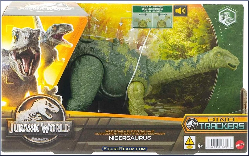 Nigersaurus - Jurassic World - Dino Tracker - Wild Roar - Mattel Action ...