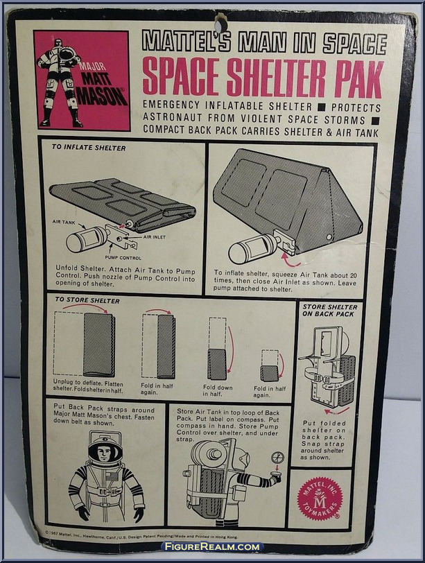 Space Shelter Pak - Major Matt Mason - Space Packs - Carded - Mattel ...