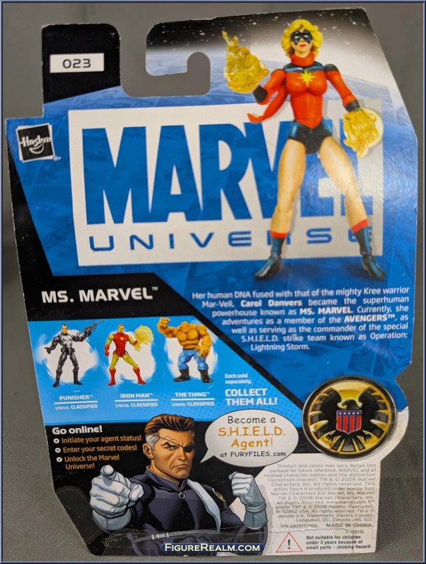 Ms. Marvel (Classic) - Marvel Universe - Series 1 - The Fury Files ...