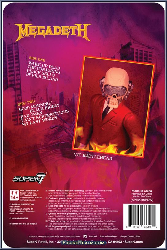 Vic Rattlehead - Megadeth - ReAction Figures - Super7 Action Figure