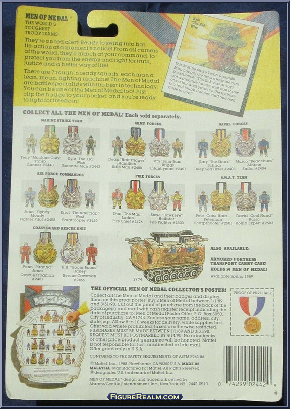 Grenade Man - Men of Medal - Marine Strike Team - Mattel Action Figure