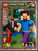 Steve BigFig with Parrot - Minecraft - Basic Series - Lego Action Figure