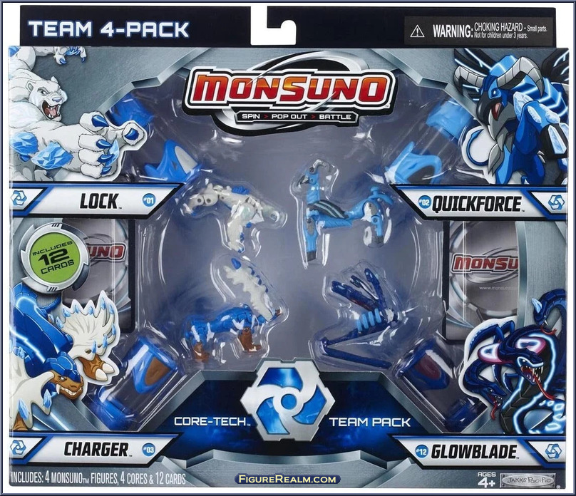 Lock / Charger / Quickforce / Glowblade - Monsuno - Team 4-Packs ...