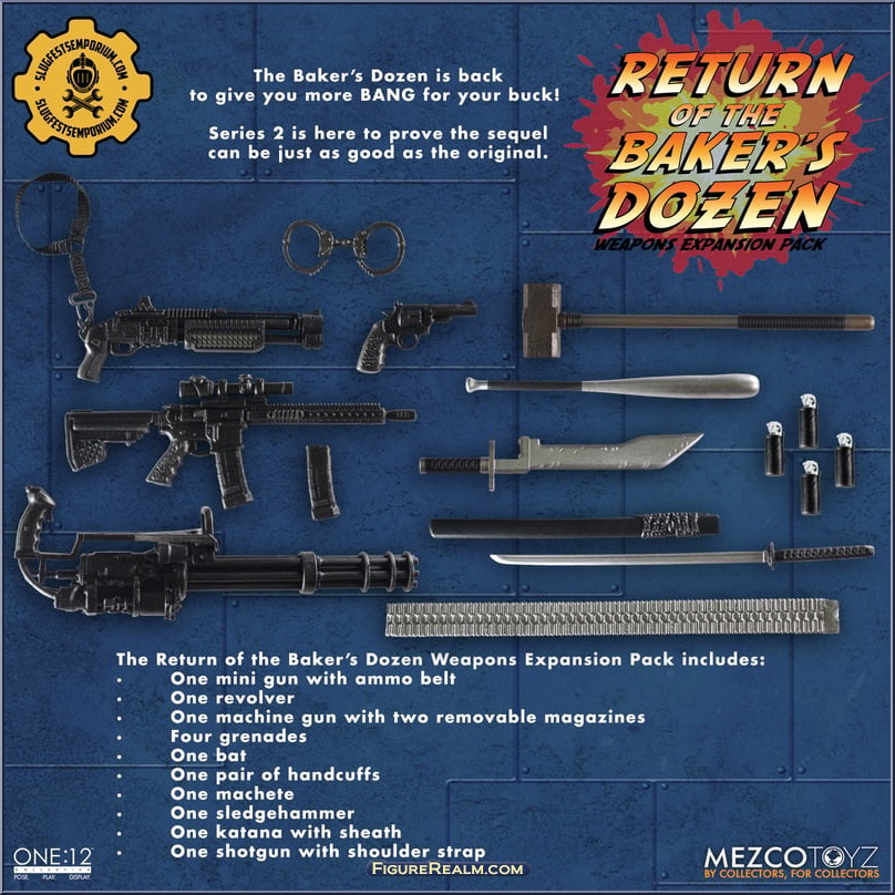 Return of the Baker's Dozen Weapons Pack - One:12 Collective - Mezco ...