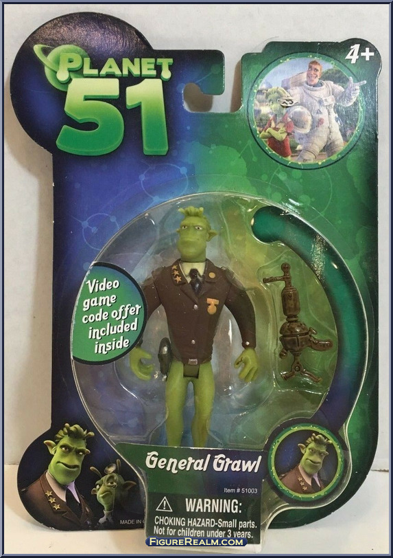 General Grawl - Planet 51 - Mini - Jakks Pacific Action Figure