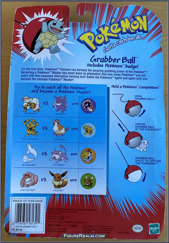 Electabuzz #125 / Pidgey #16 - Pokemon - Grabber Ball - Hasbro Action ...