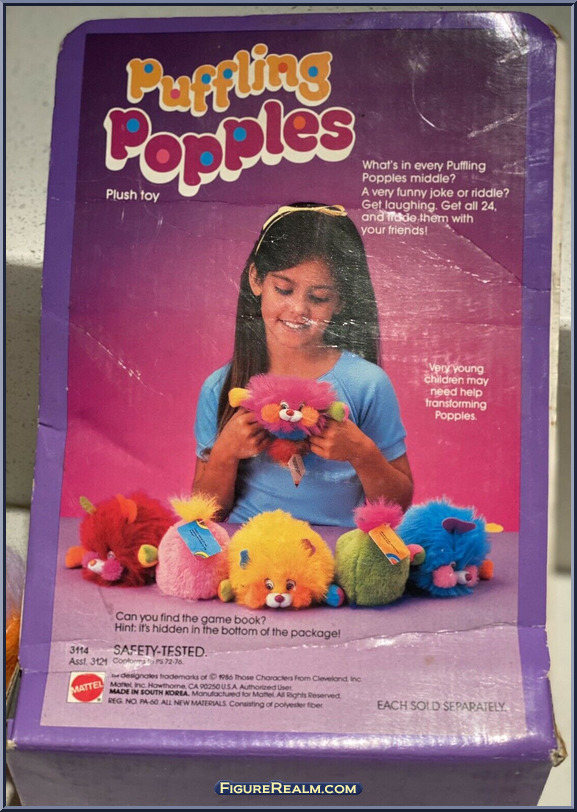 White - Popples - Pufflings - Mattel Action Figure
