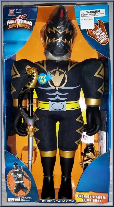 Black Power Ranger Action Buddy - Power Rangers Dino Thunder - Action ...