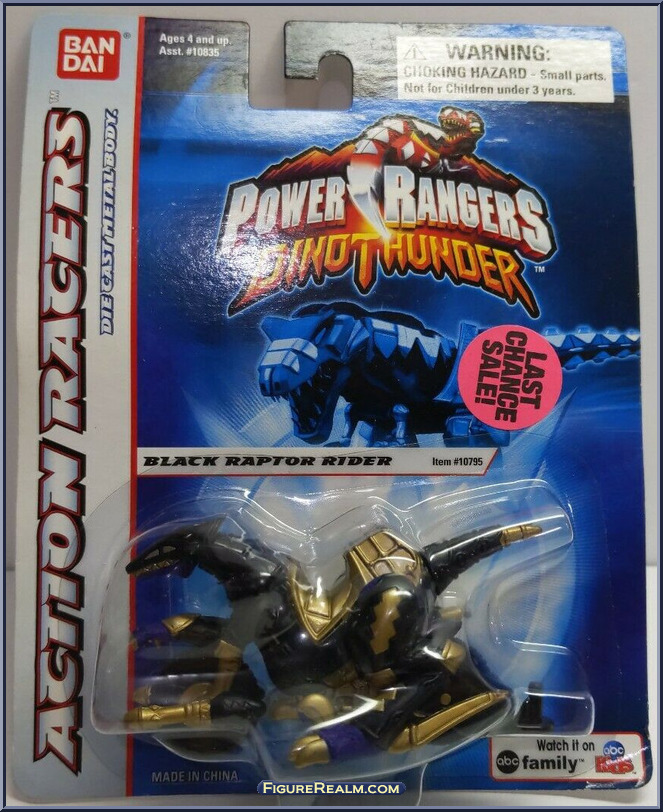 Black Raptor Rider - Power Rangers Dino Thunder - Action Racers ...