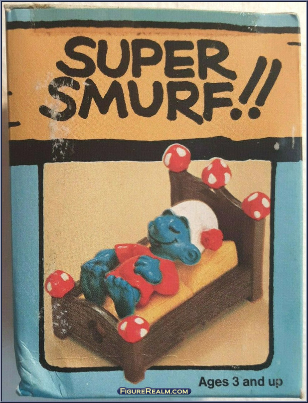 Smurf Lying in Bed - Smurfs - Basic Series - Applause Action Figure