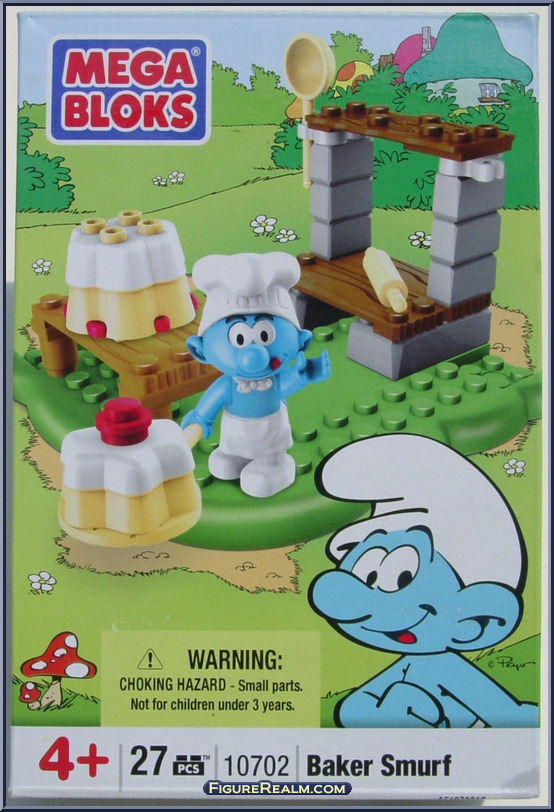 Baker Smurf - Smurfs - Basic Series - Mega Bloks Action Figure