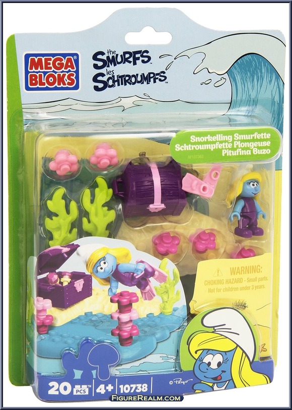 Snorkelling Smurfette - Smurfs - Basic Series - Mega Bloks Action Figure