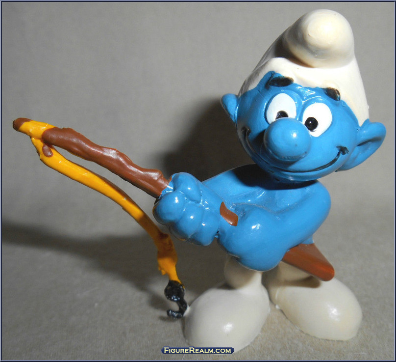 Angler Fishing Smurf (Brown Pole) - Smurfs - Basic Series - Peyo Action ...