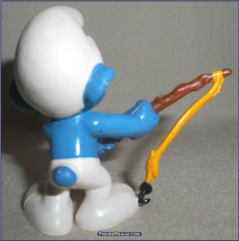 Angler Fishing Smurf (Brown Pole) - Smurfs - Basic Series - Peyo Action ...