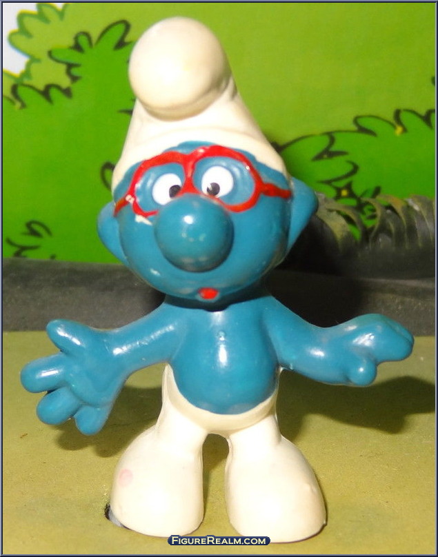 Brainy Smurf (Red Glasses) - Smurfs - Basic Series - Peyo Action Figure