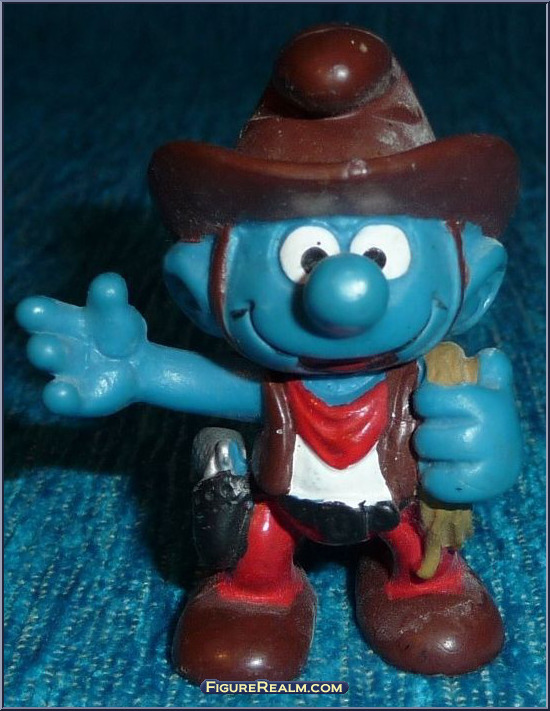 Cowboy Smurf - Smurfs - Basic Series - Peyo Action Figure