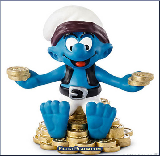 Gold Treasure Smurf - Smurfs - Basic Series - Peyo Action Figure
