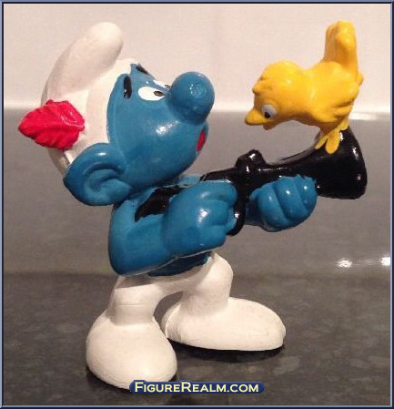 Hunter Smurf (Black Gun) - Smurfs - Basic Series - Peyo Action Figure