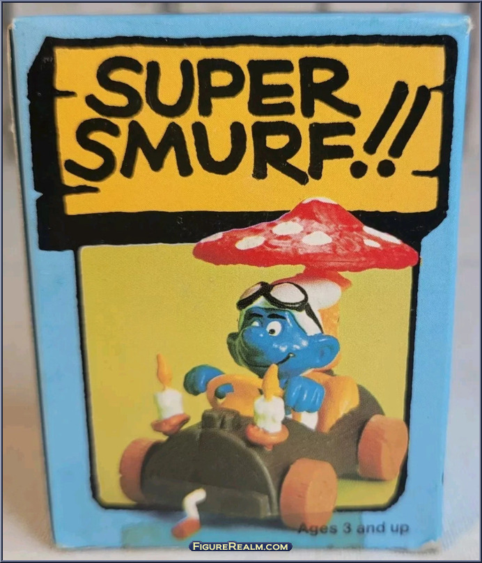 Log Car Smurf - Smurfs - Super Smurfs - Peyo Action Figure