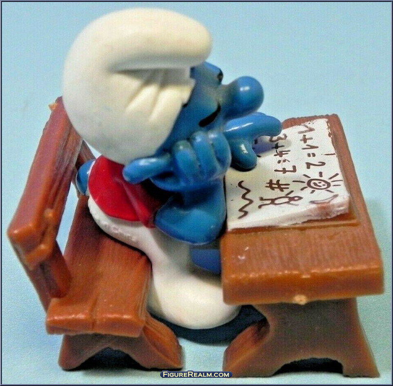 School Desk Smurf (Sleeping) - Smurfs - Super Smurfs - Peyo Action Figure