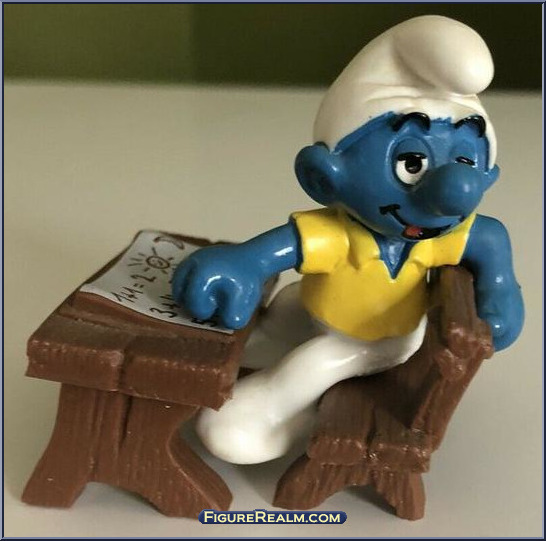 School Desk Smurf (Talking) - Smurfs - Super Smurfs - Peyo Action Figure