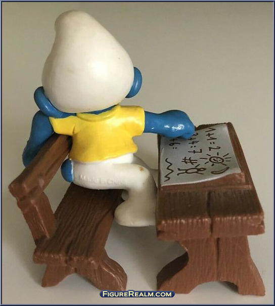 School Desk Smurf (Talking) - Smurfs - Super Smurfs - Peyo Action Figure