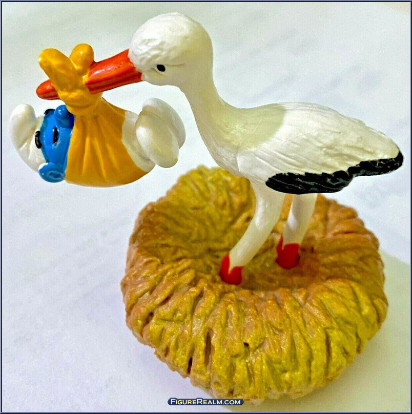 Stork and Baby Smurf - Smurfs - Super Smurfs - Peyo Action Figure