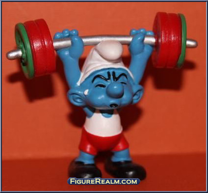 Weightlifter Smurf - Smurfs - Basic Series - Peyo Action Figure