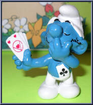 Card Player Smurf - Smurfs - Basic Series - Peyo Action Figure