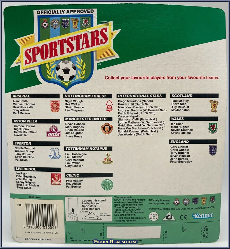 Paul Gascoigne - Sportstars - Basic Series - Kenner Action Figure