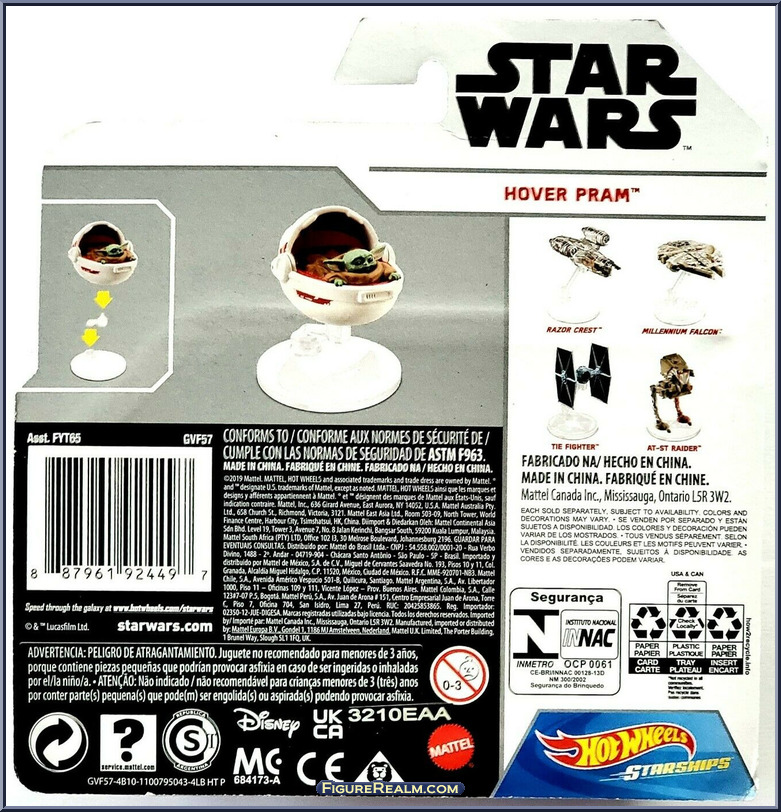 Mandalorian The Child (Hover Pram) - Star Wars - Hot Wheels Starships ...