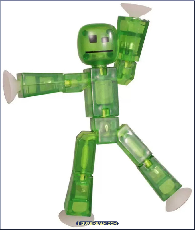 Clear Green Bot - Stikbot - Basic Series - Zing Action Figure