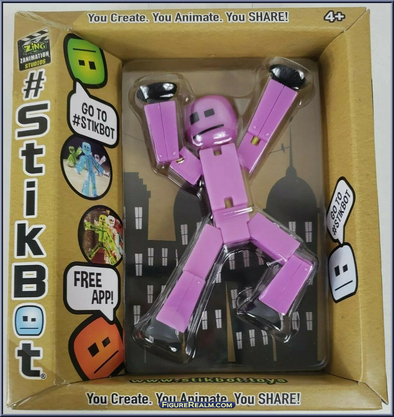 Purple Bot - Stikbot - Basic Series - Zing Action Figure