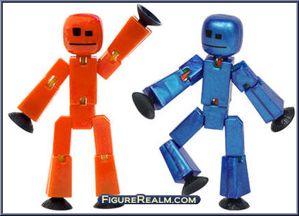 Red Orange + Metal Blue - Stikbot - Dual Packs - Zing Action Figure