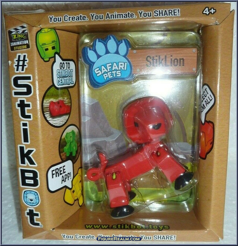 StikLion (Red) - Stikbot - Safari Pets - Zing Action Figure